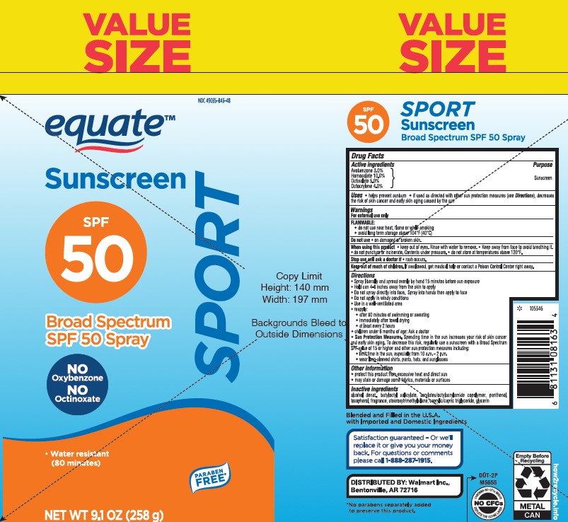 Equate SUNSCREEN spf 50 SPORT - FDA Drug Approval Details