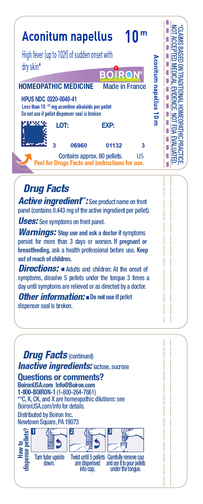 Aconitum napellus - FDA Drug Approval Details